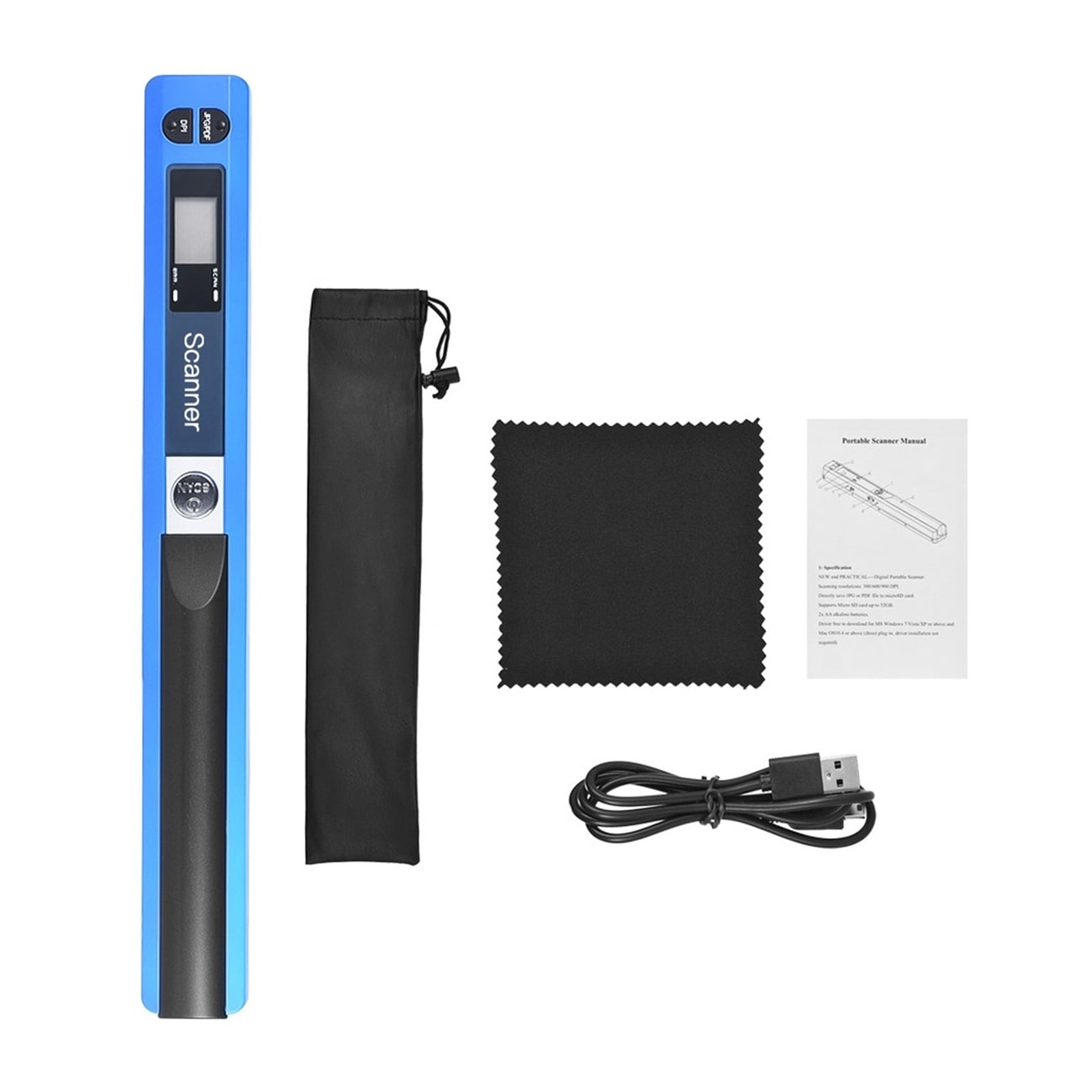 Portable Handheld Wand Wireless Scanner, A4 Size 900DPI JPG/PDF Formate ...