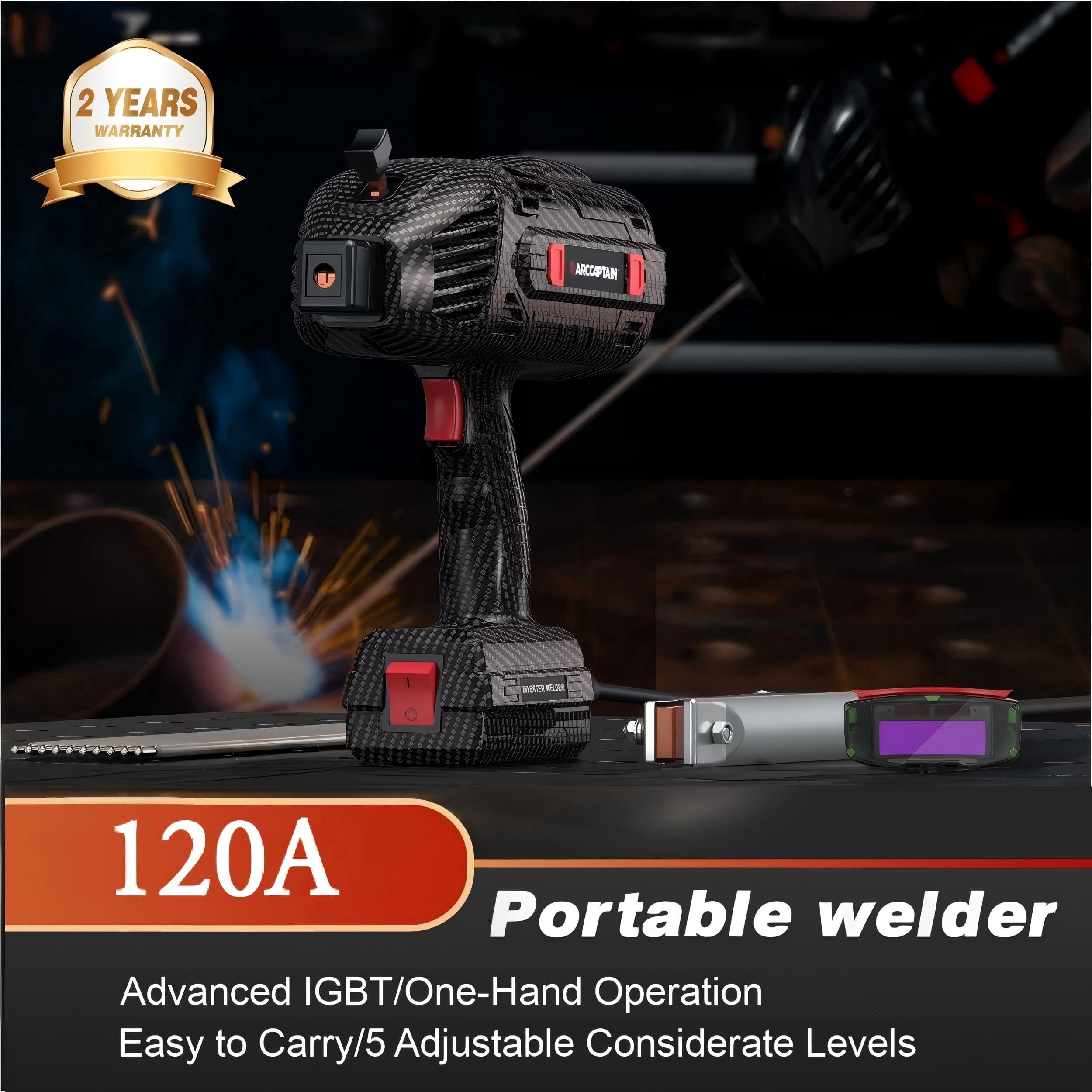 ARCCAPTAIN Portable Handheld Welding Machine,110V 120Amp Upgraded ...