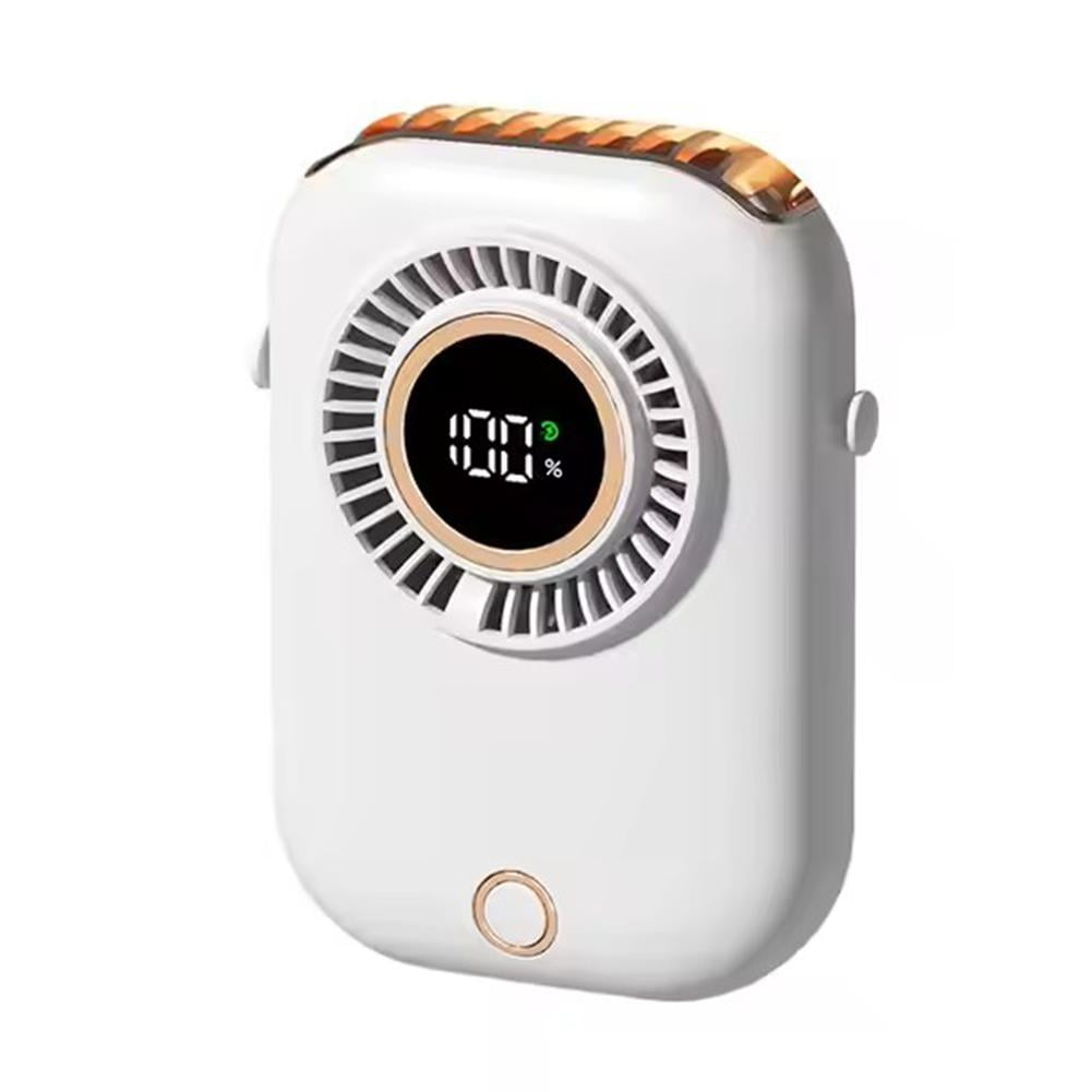 Portable Hanging Neck Fan Mini Digital Display Bladeless Cooling Waist Fans GXA E5I8 - Walmart.com