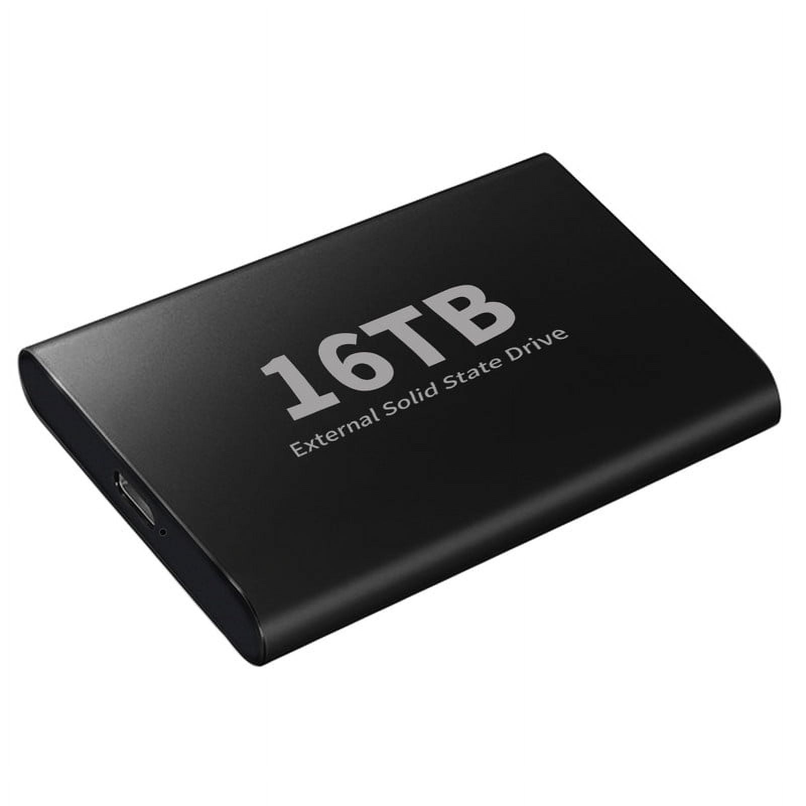 Hzwdlf Black 16 TB Portable Solid State Drive for Computer, Laptop ...