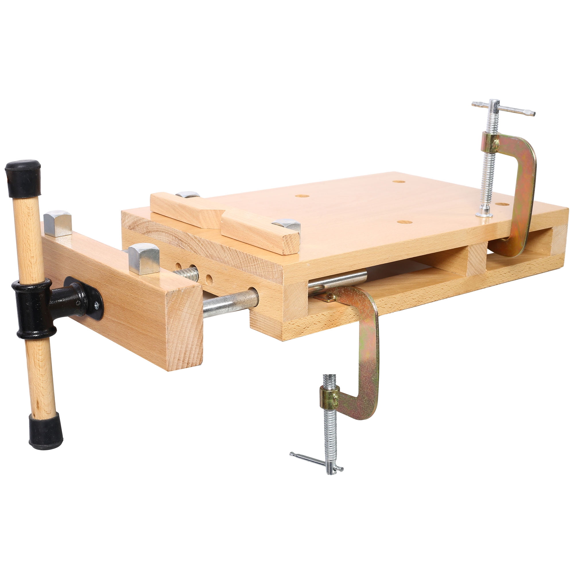 Portable Hard Wood Workbench Vise with 2 G-Type Fixing Clips and Quick ...