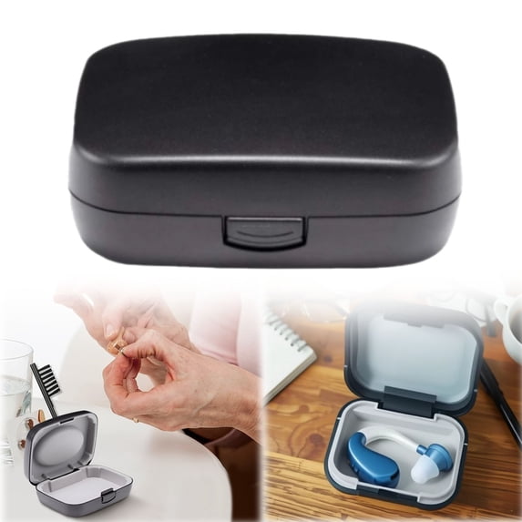 Portable Hearing Aid Storage Case Lightweight Travel Carry Box with ...