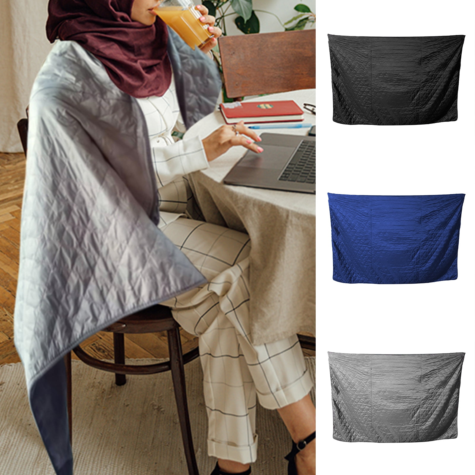 Portable Heated Blanket, Cordless Heated Shawl, Electric Wrap Poncho ...