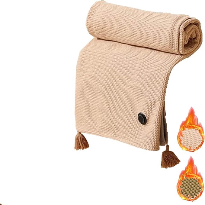 Portable Heated Shawl, Portable Soft Zipper Electric Heated Blanket ...