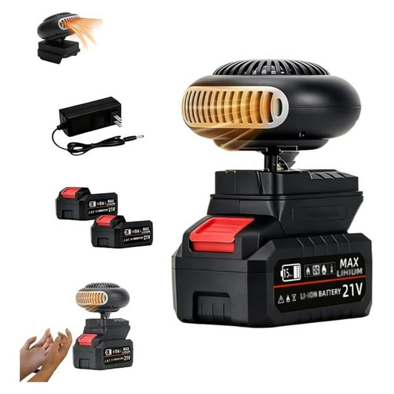 Portable Heater, Battery Powered Heater for Camping - 360° Rotation ...