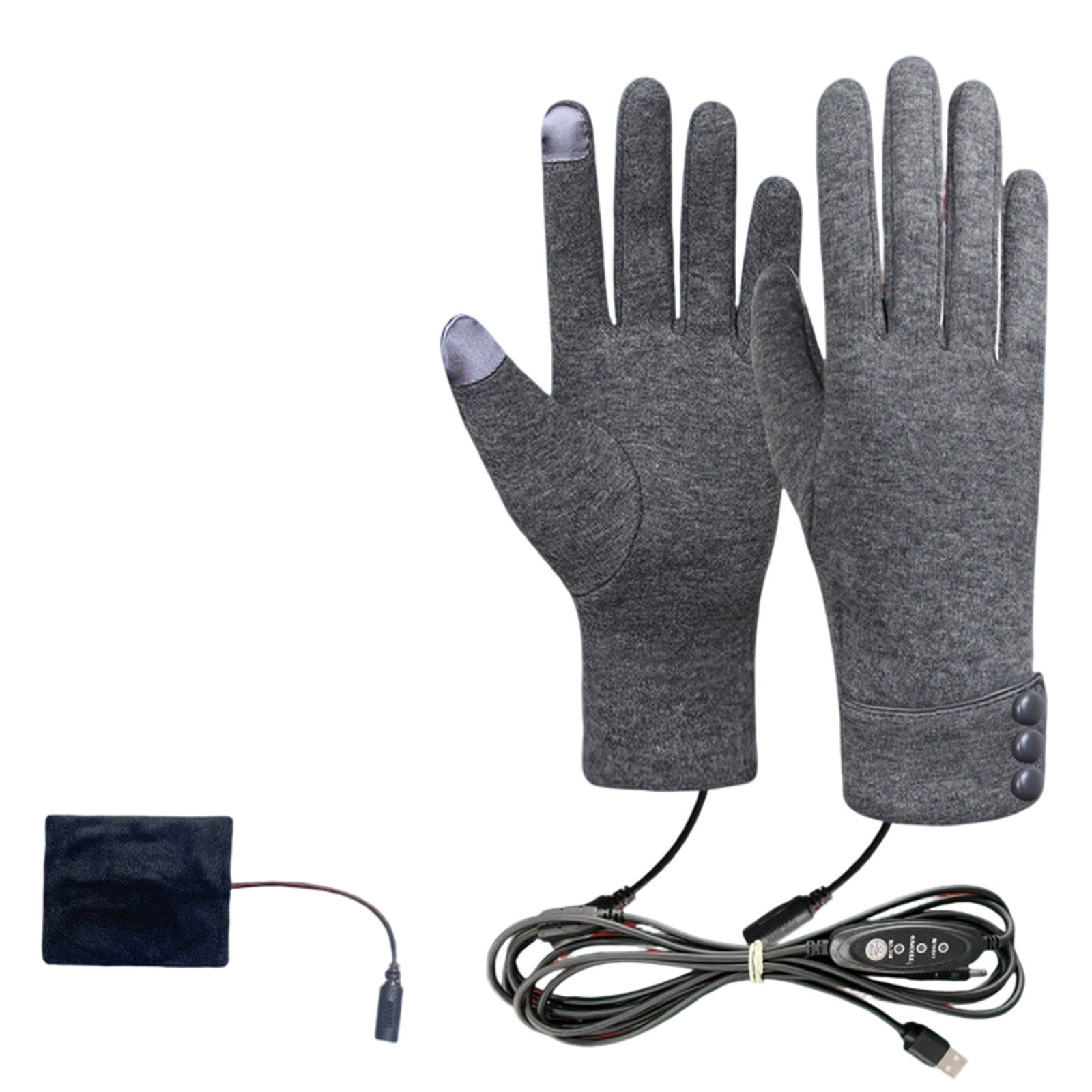 Portable Heating Gloves Usb Rechargeable Hand Warmer With Fingerless ...