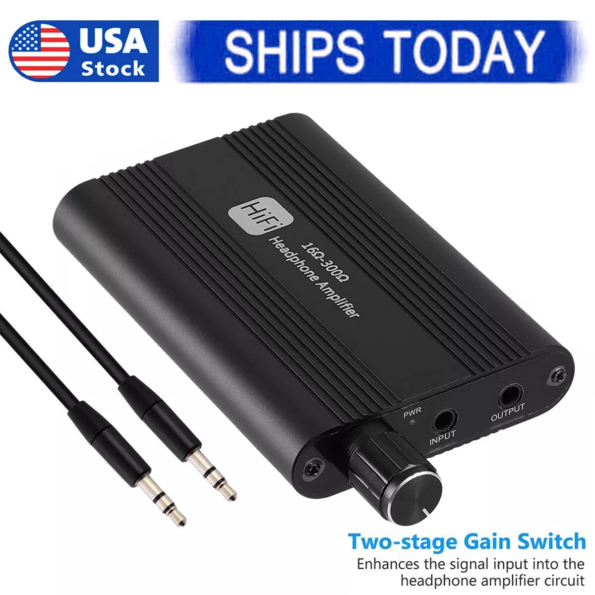 Portable Hifi Headphone Amplifier Amp 3.5Mm Headset Amplifier Two-Stage ...