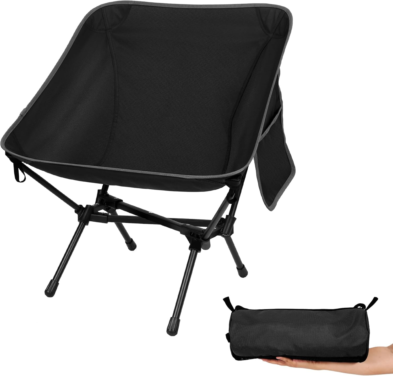 Portable High Back Camping Chair, Compact Folding Backpacking Chair ...