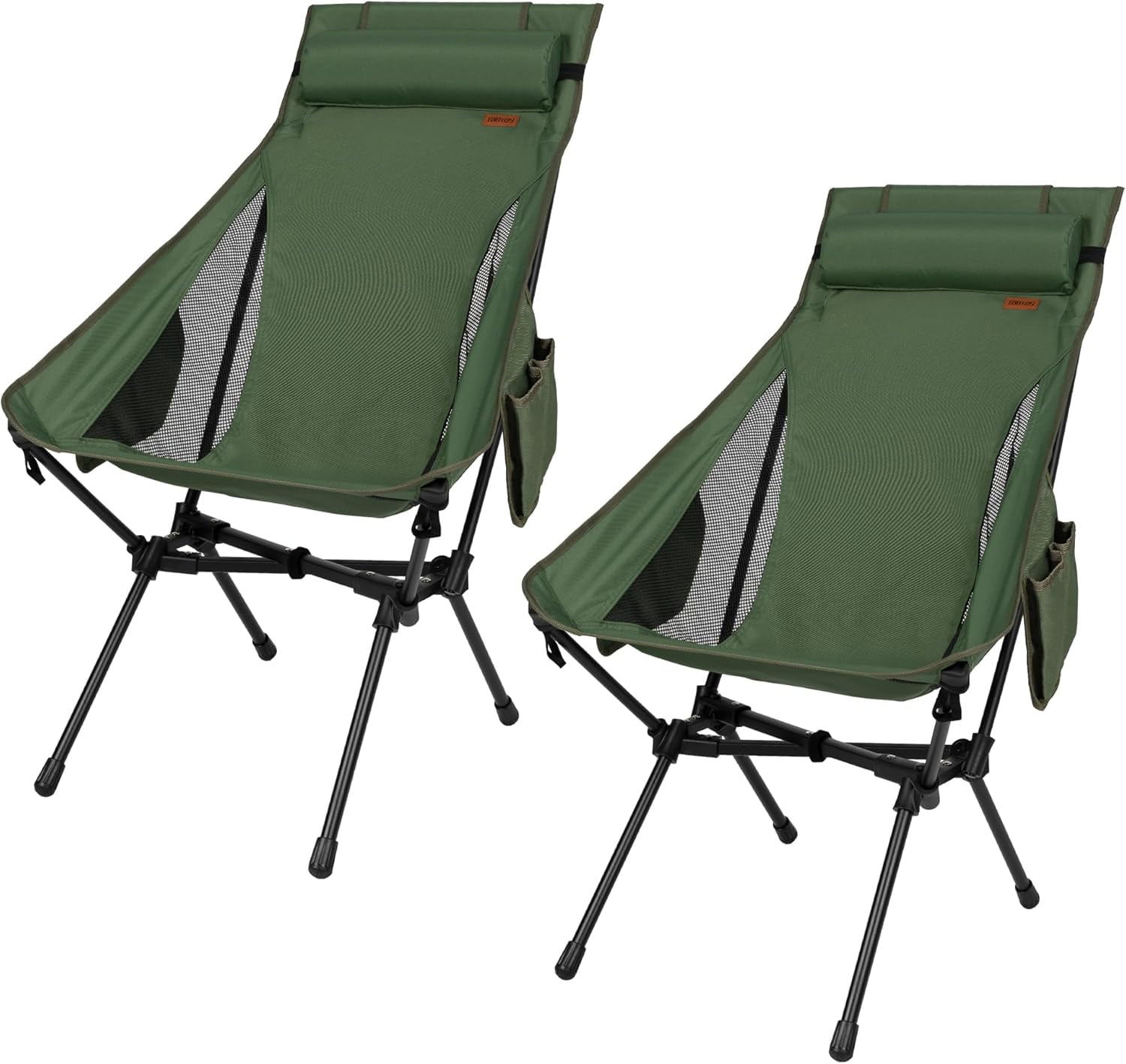 Portable High Back Camping Chair, Support Heavy Duty 440 lbs, Compact ...