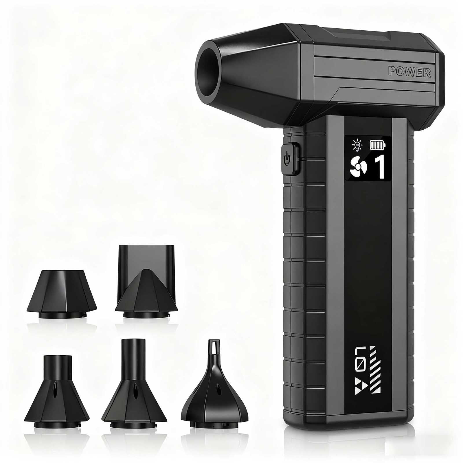 Portable High Power Fan Cordless Blower with 6 Speed Settings 4000mAh ...
