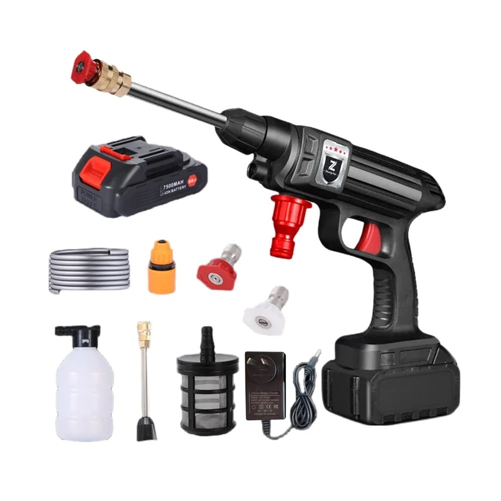 Portable High Pressure Washer 30Bar Car Water Gun Lithium Battery ...