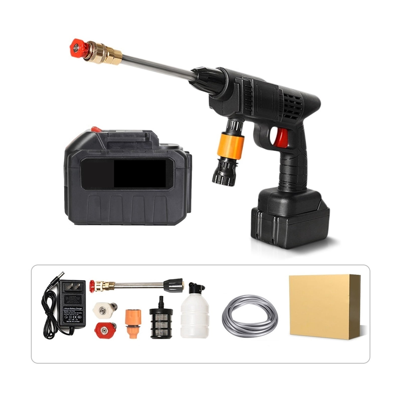 Portable High Pressure Washer 30Bar Water Gun Household Lithium Battery ...