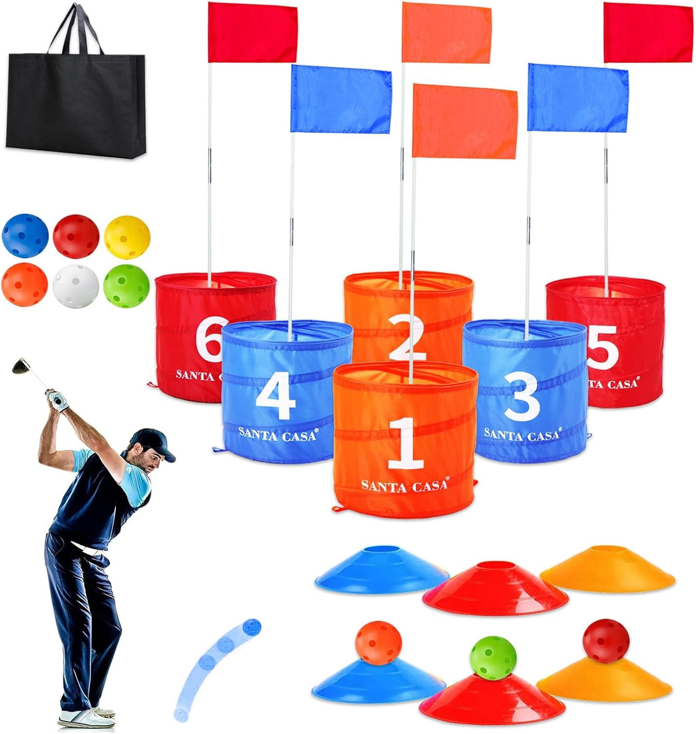 Portable Hole Set for Family Fun - 6-Hole Chipping Practice for Adults ...