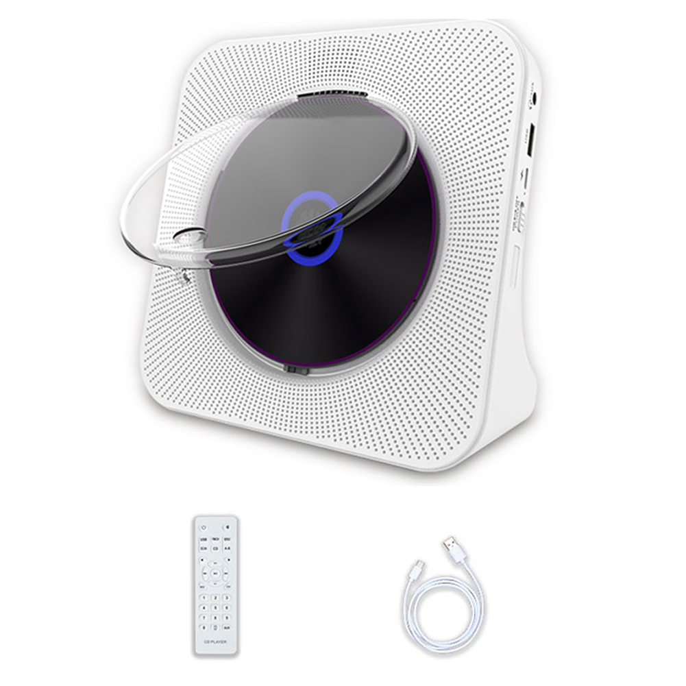 Portable Home CD Player Radio Wall Mountable Retro Bluetooth Music Disc ...