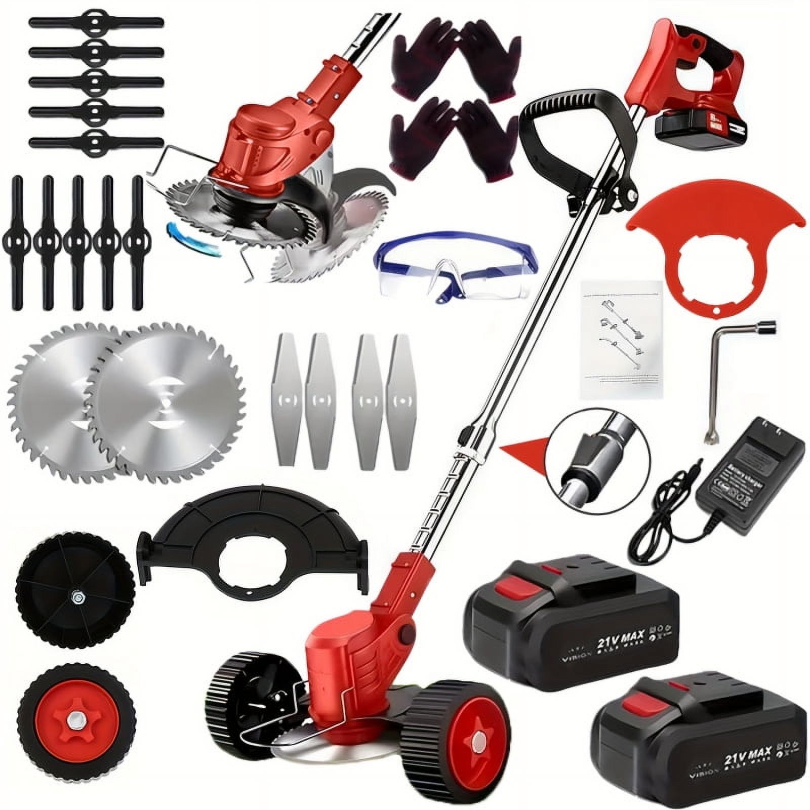Portable Home Cordless Electric Lawn Mower, Yard Weeder/Cordless Lawn ...