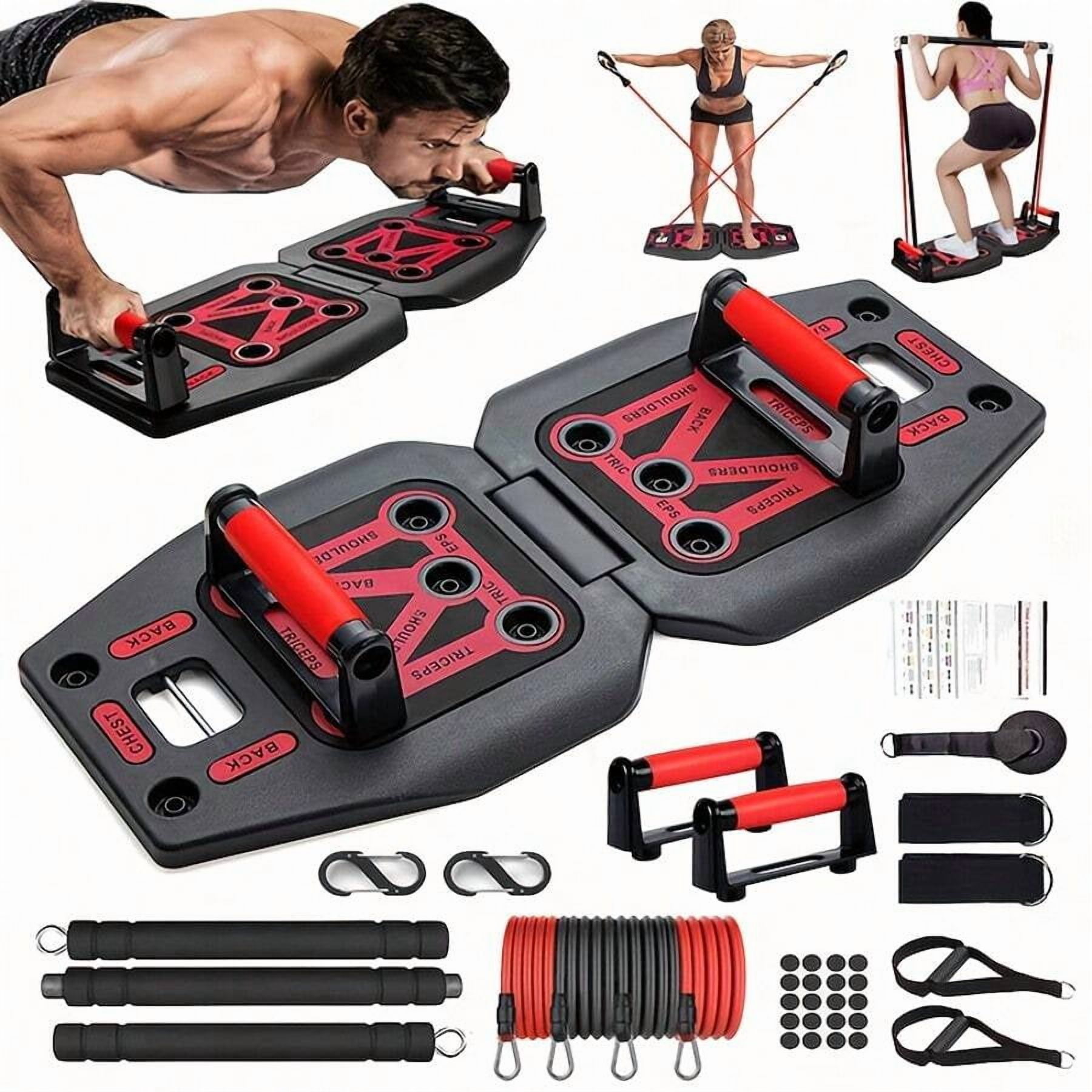 Portable Home Gym Exercise System: 9-In-1 Push-Up Board, Resistance ...