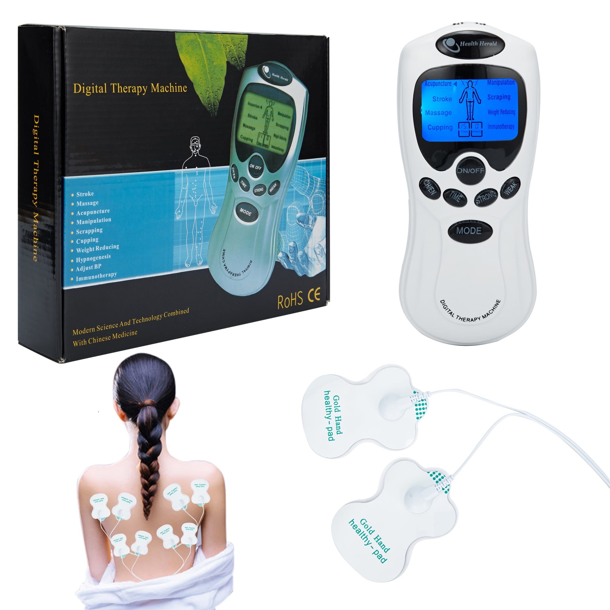 Portable Home Rechargeable Electrical Muscle Stimulator Handheld Multi ...