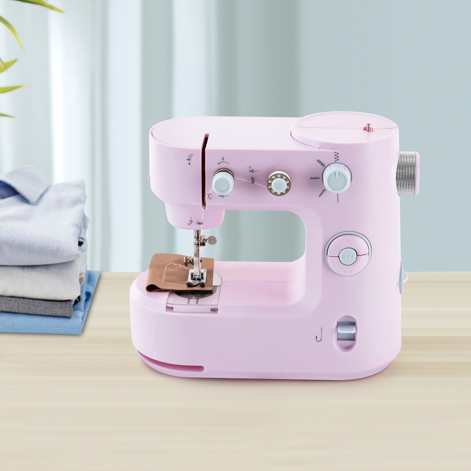 Portable Home Sewing Machine, Utility Stitch Sewing Machine W/LED Light ...