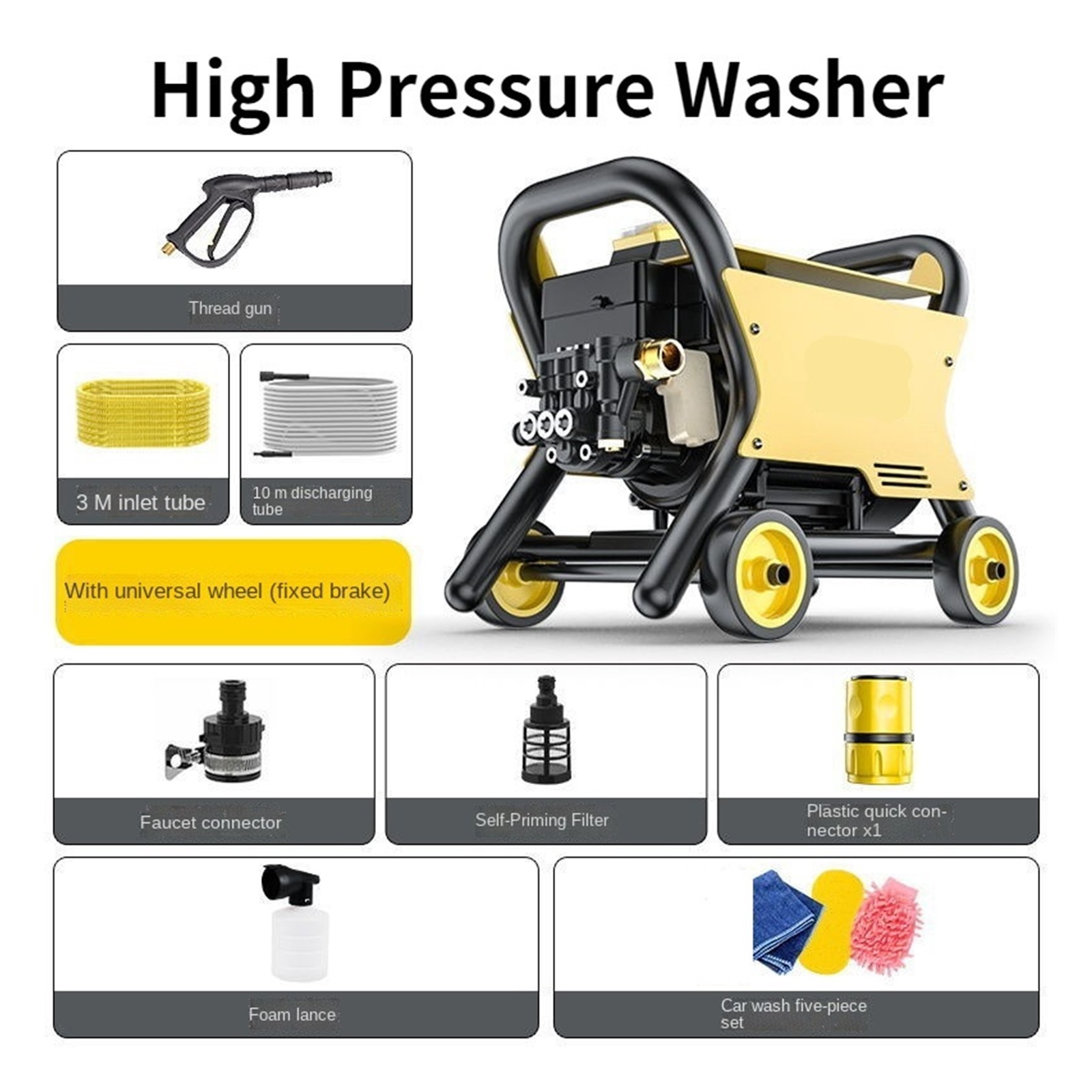 Portable Household High Pressure 1100W 220V Cleaning Machine Foam Gun ...