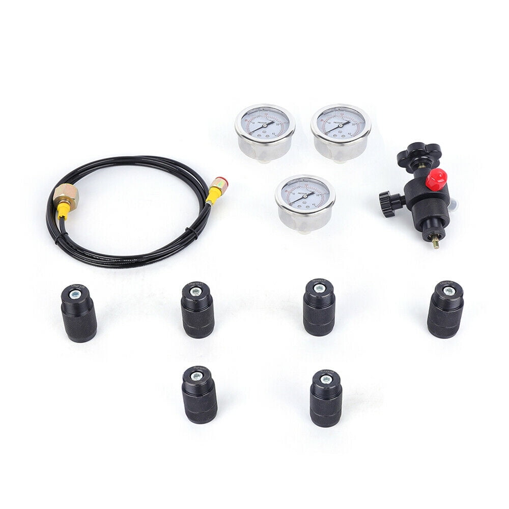 Portable Hydraulic Accumulator Nitrogen Charging Valve Test Kit +Gas ...