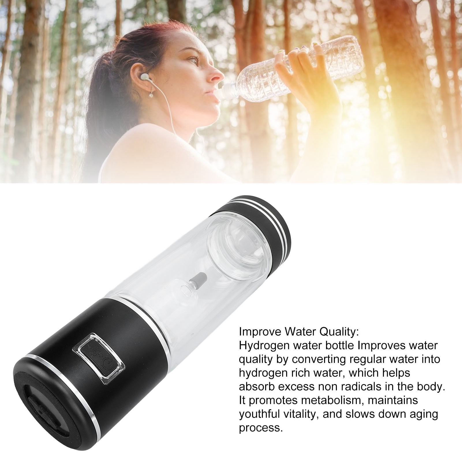Portable Hydrogen Water Generator, 2500ppb, With Nasal Cannula For ...