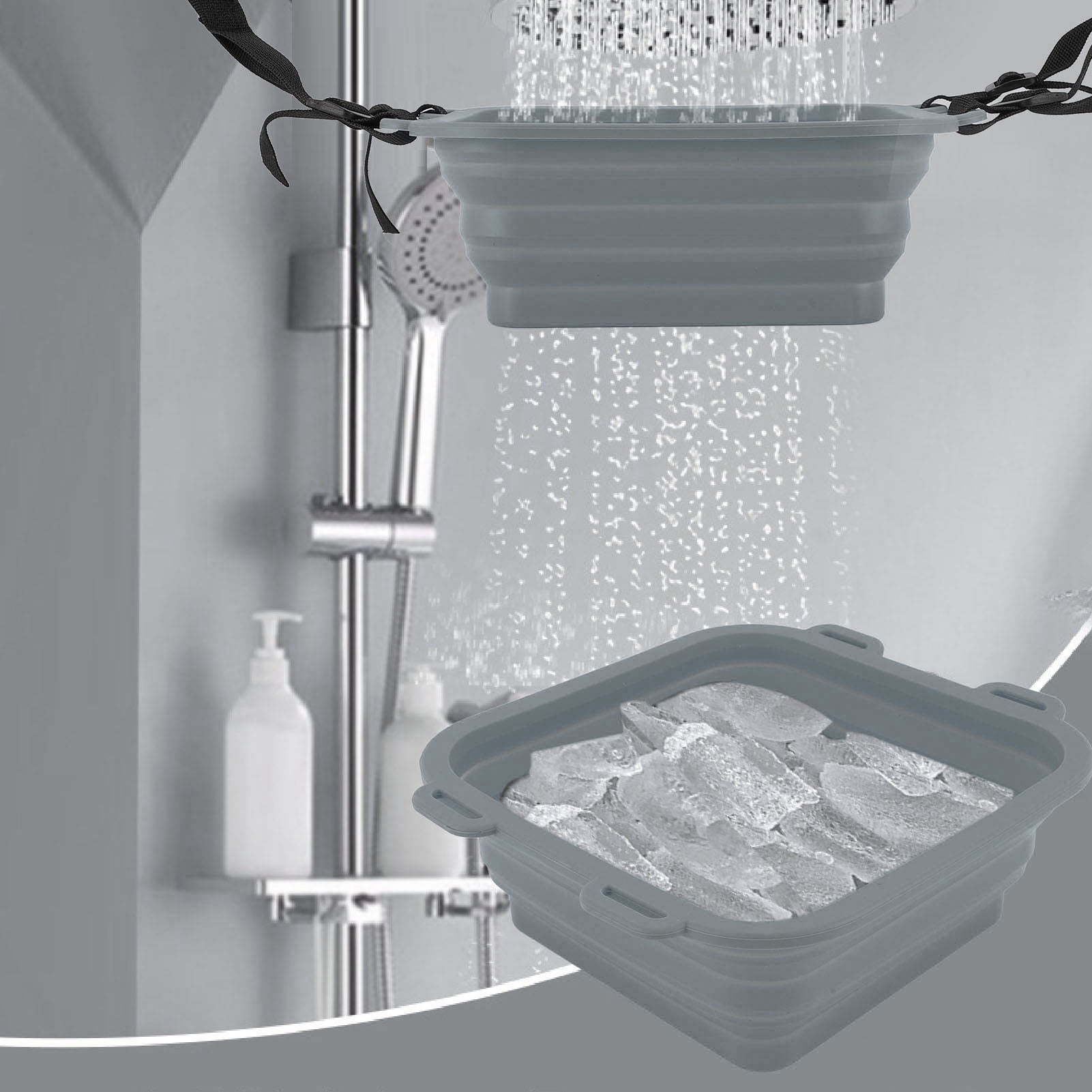 Portable Ice Bath Tub, Foldable Silicone Bucket For Cold Water Therapy ...