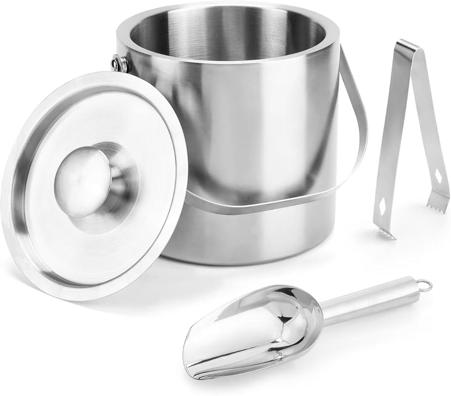 Portable Ice Buckets for Parties 3 Liter Double-Wall Ice Bucket with ...