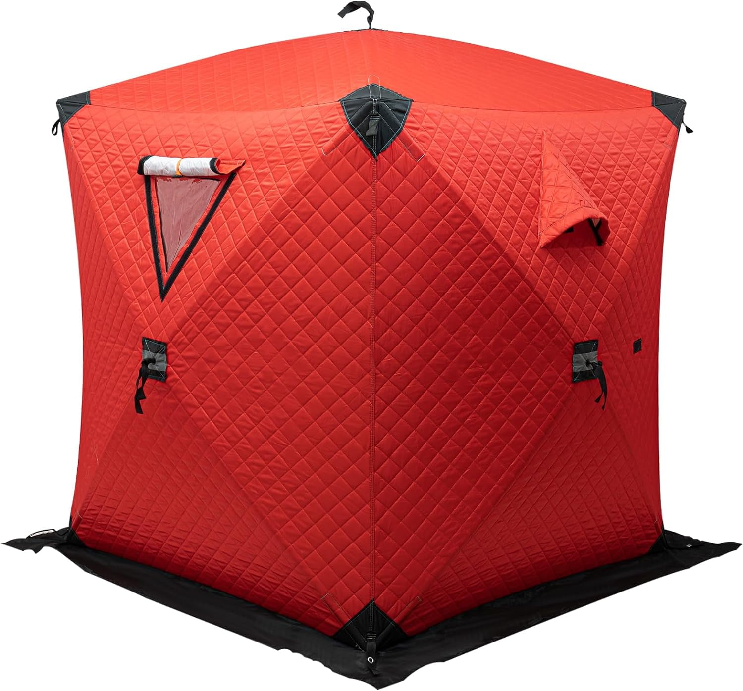 Portable Ice Fishing Tent, 3 Layers of Cotton Insulation Fishing ...
