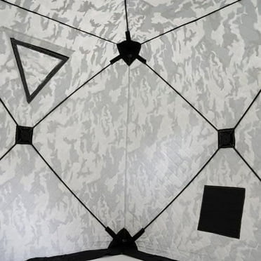 BENTISM 2-Person Insulated Ice Fishing Shelter Tent, Portable Pop Up ...