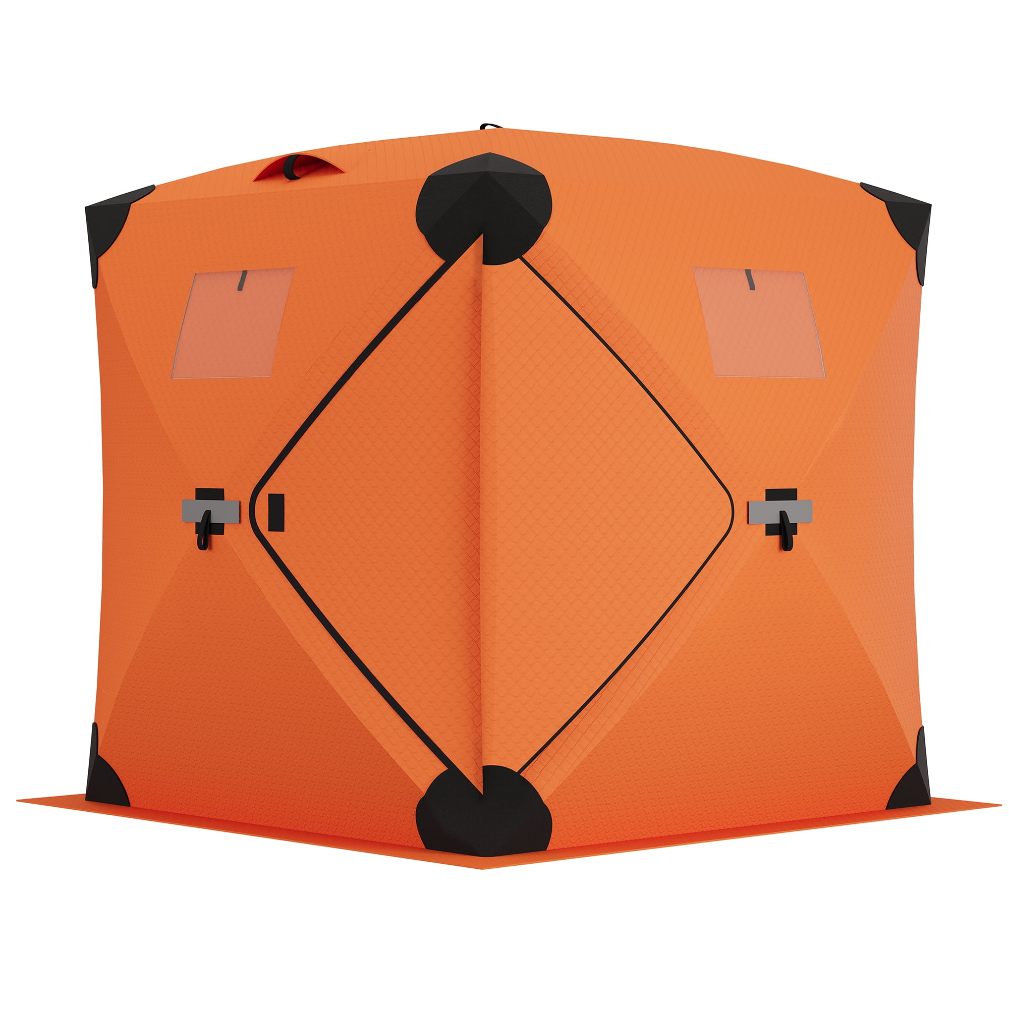 Portable Ice Fishing Tent Spacious 3 to 4 Person Pop-Up Ice Shack for ...