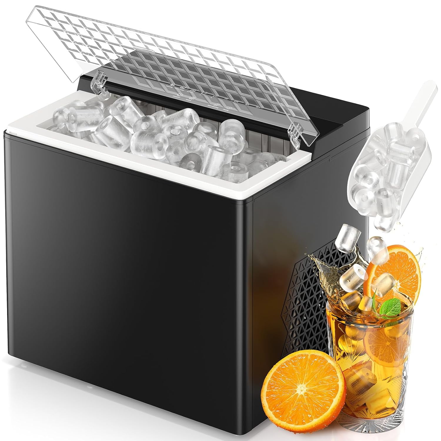 Portable Ice Maker Countertop, Self Cleaning & Timing Function, Compact ...