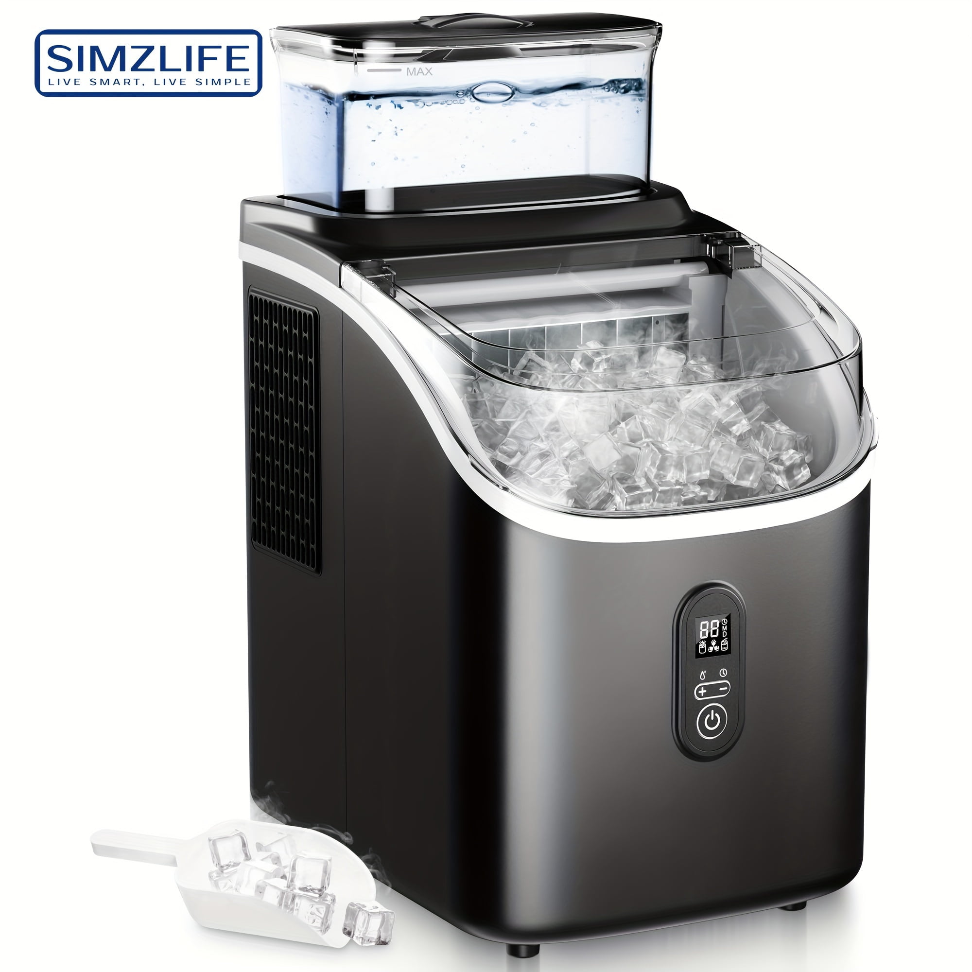 [Portable Ice Maker] FANRUINA 35-Pound Nugget Ice Maker | Portable 26 ...