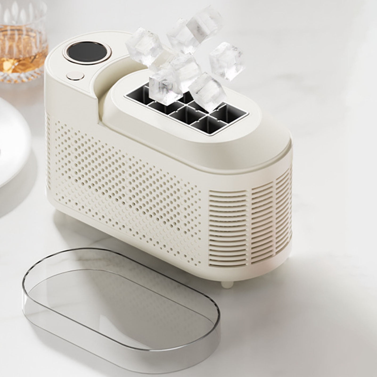 Portable Ice Maker Machine,Countertop Mini Ice Maker,8 Cubes in 10 Mins ...