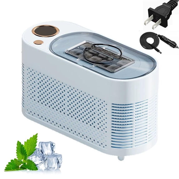 Portable Ice Maker Machine, Mini Cube Maker, Dual Power Fast Ice Making ...