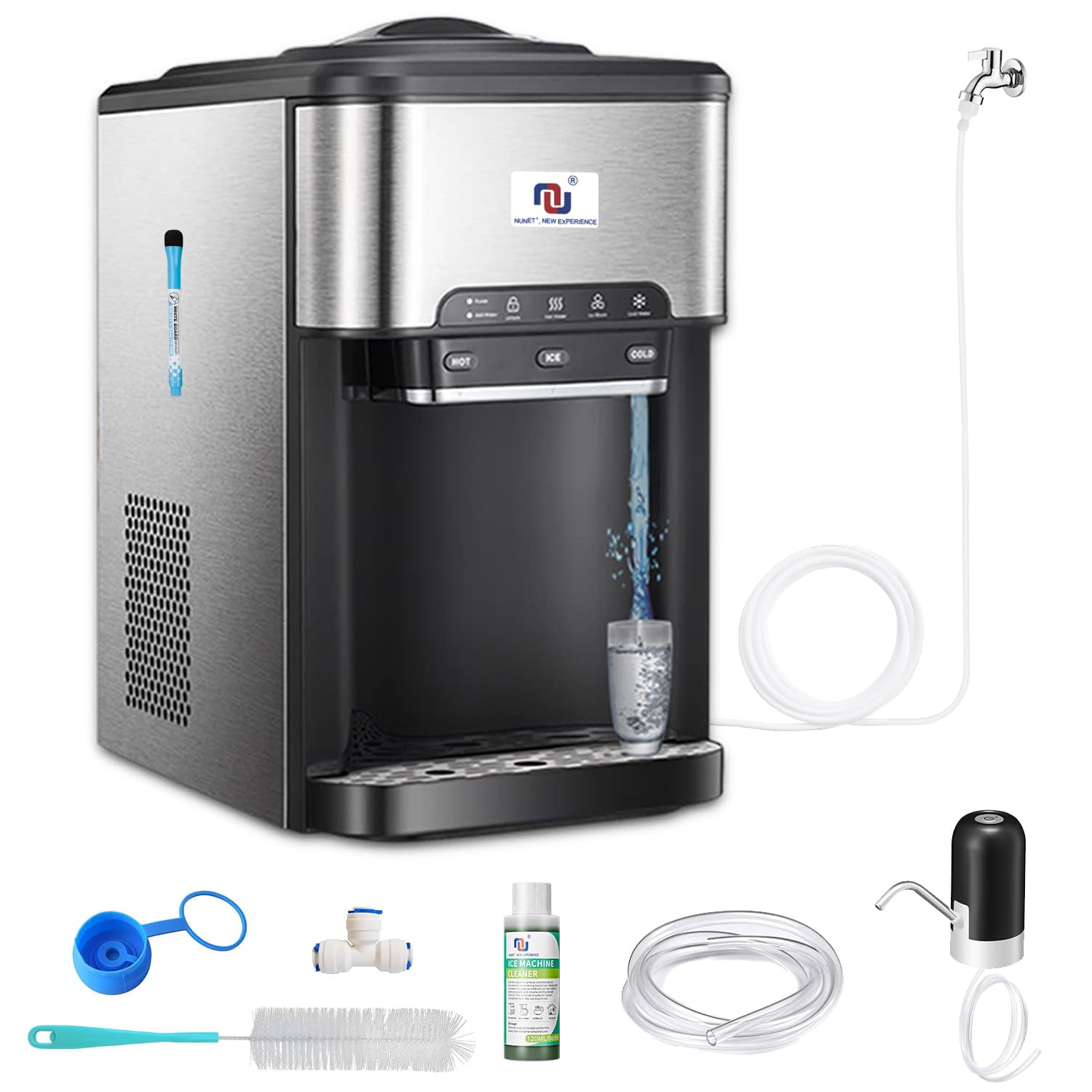 Portable Ice Maker Water Cooler Dispenser 3-in-1, Countertop Model with ...