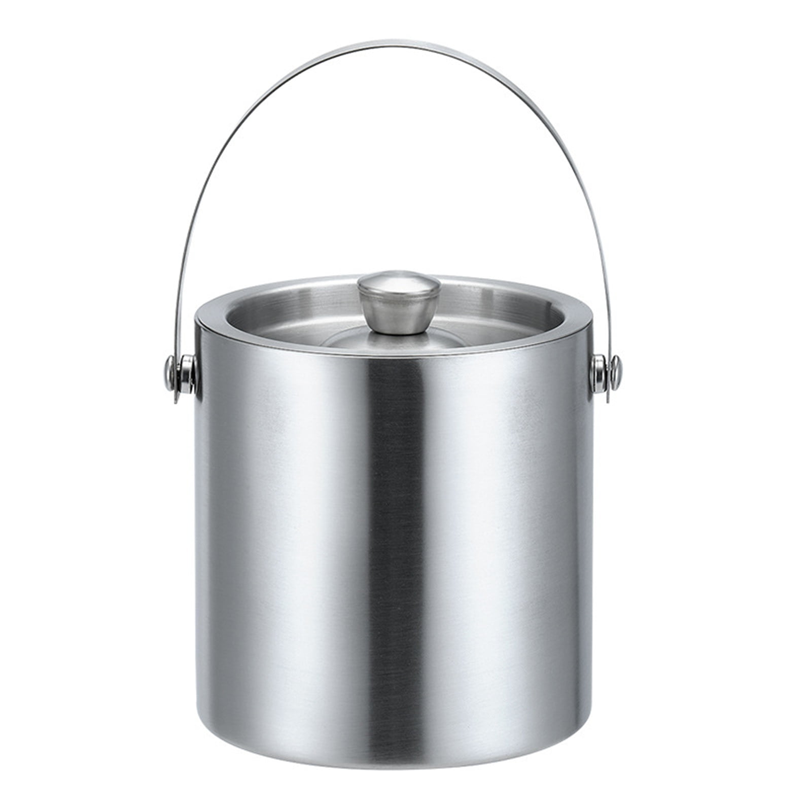 Portable Ice Pellet Barrel Stainless Steel Ice Bucket Portable Double ...