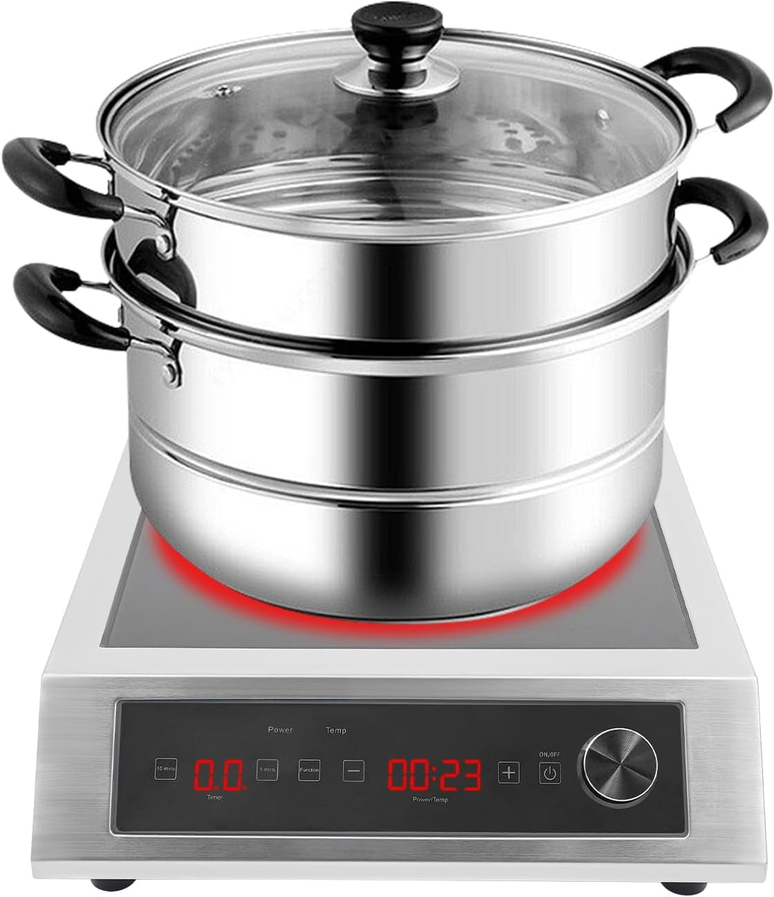 Portable Induction Cooktop, 1800W 110V Electric Stove w/Timer & LED ...