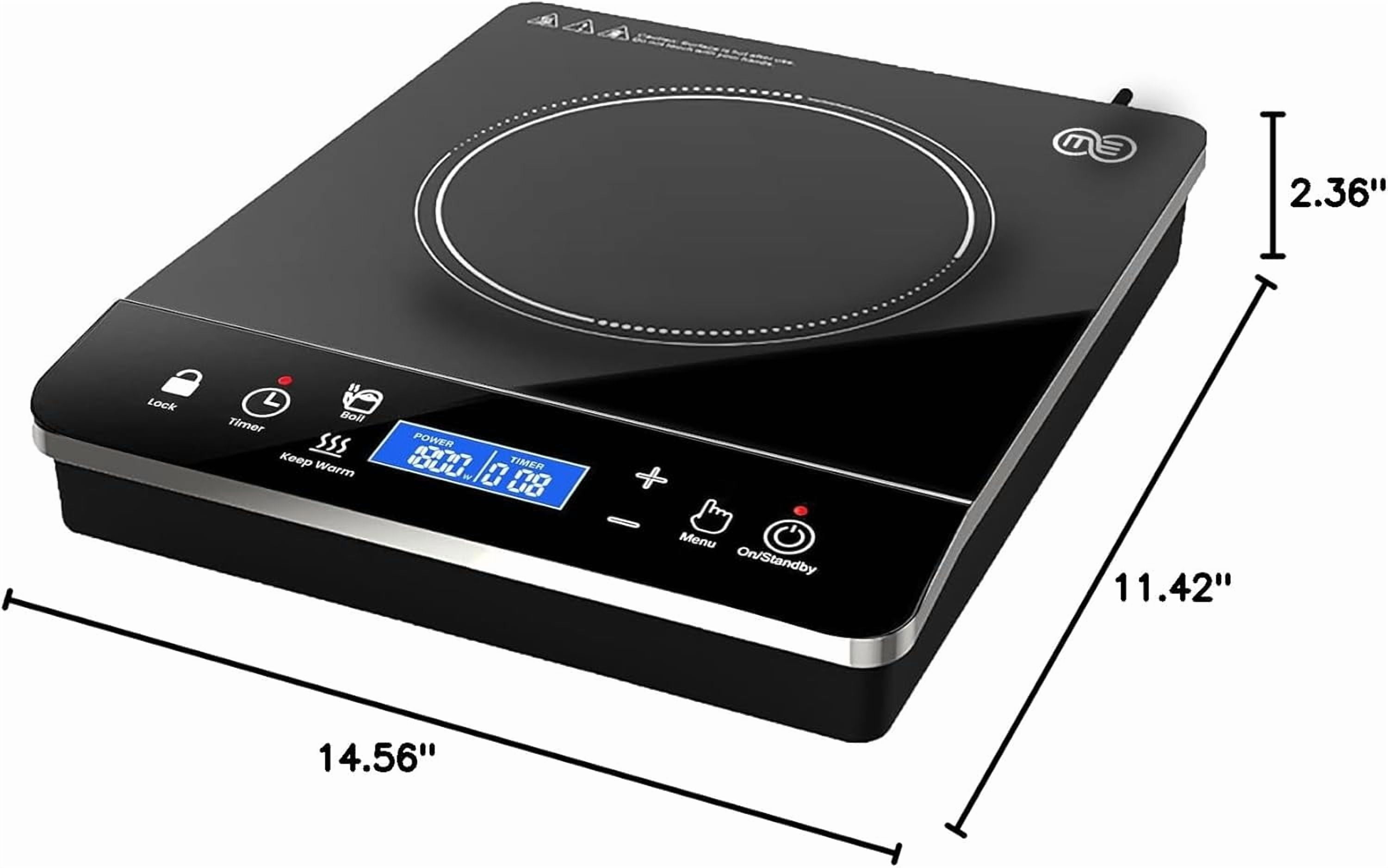 Portable Induction Cooktop Hot Plate Countertop Burner 1800 Induction ...
