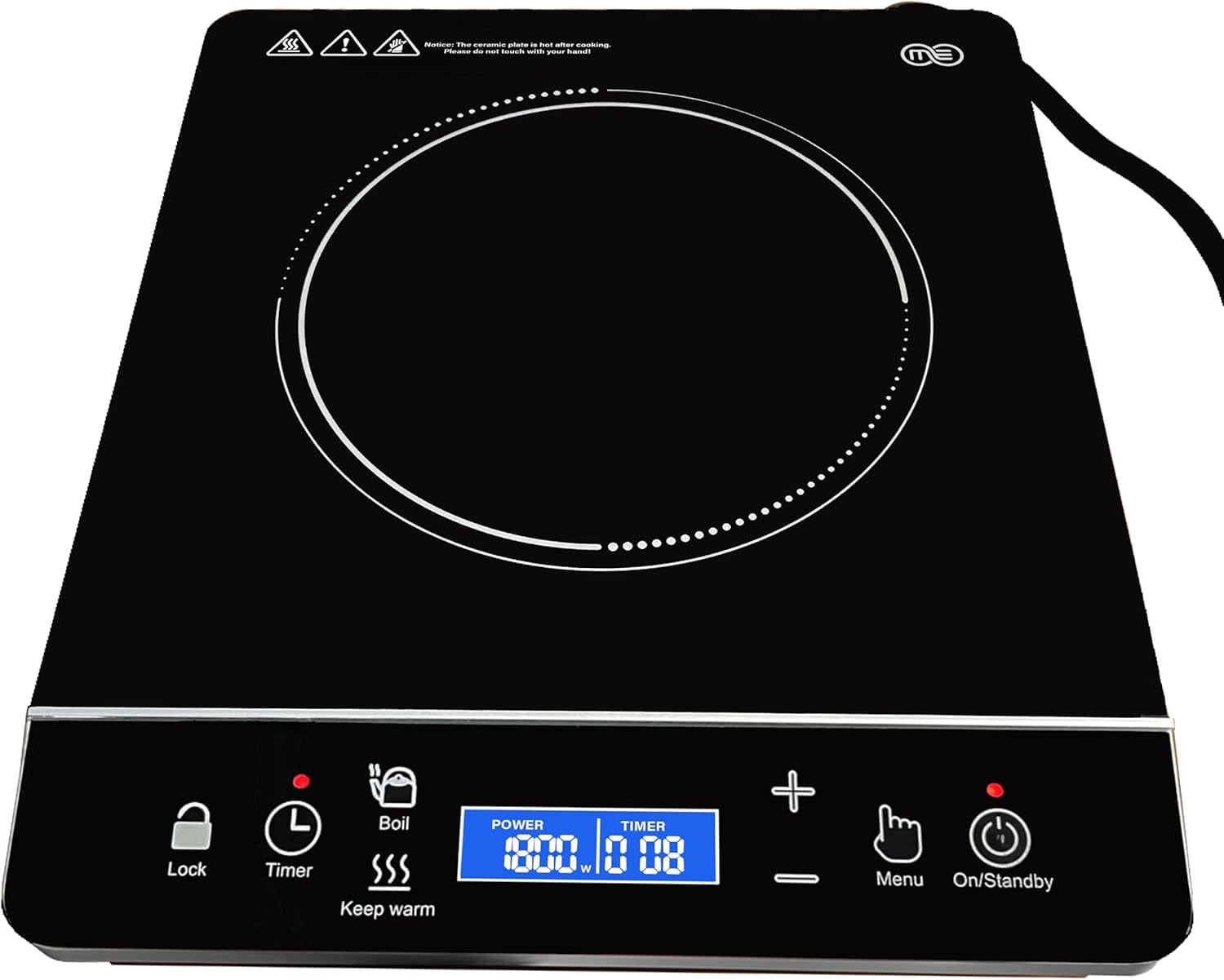 Portable Induction Cooktop Hot Plate Countertop Burner 1800 Watts ...