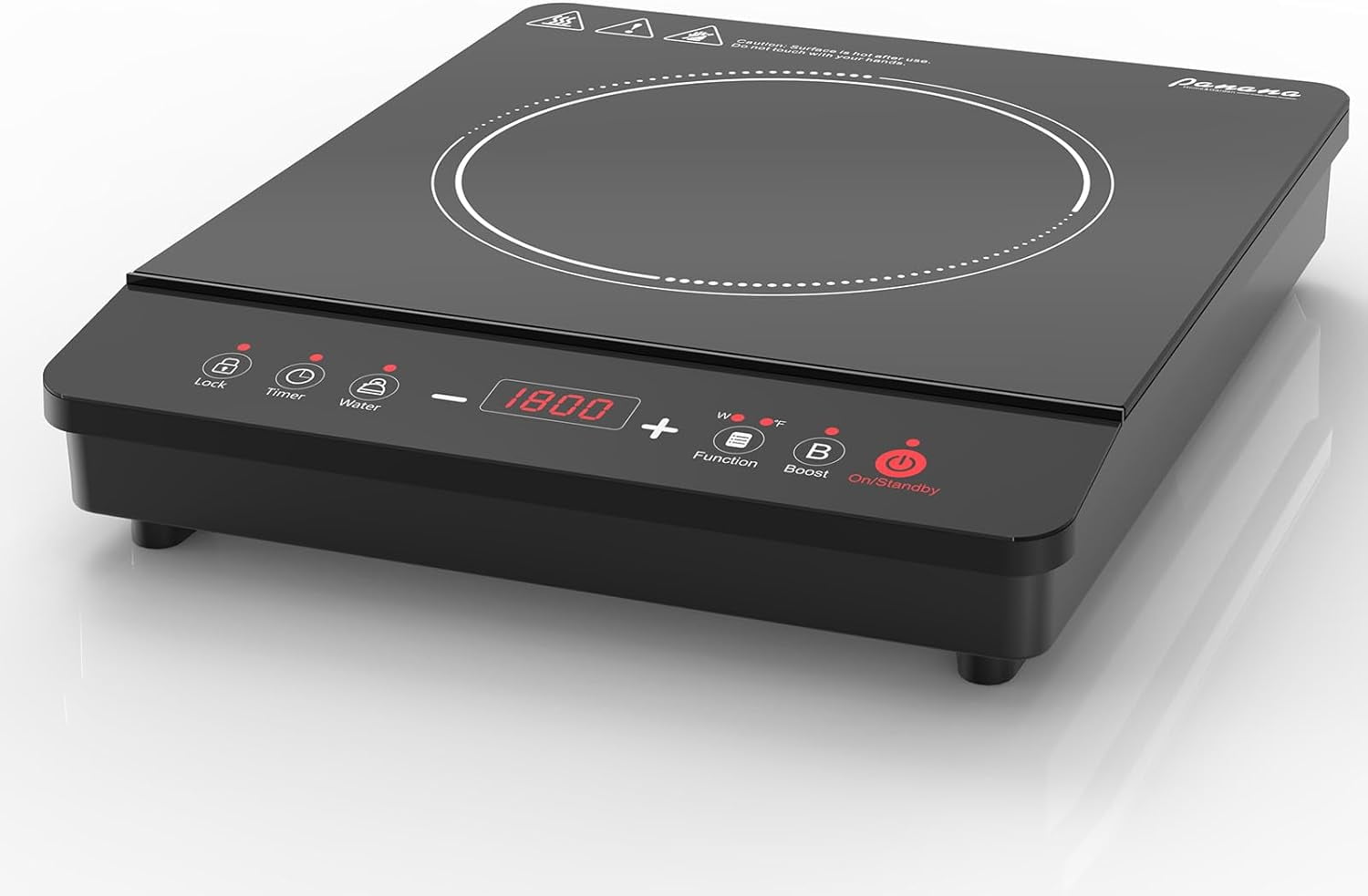 Portable Induction Cooktop Hot Plate Countertop Burner 1800W, 10 Temp ...