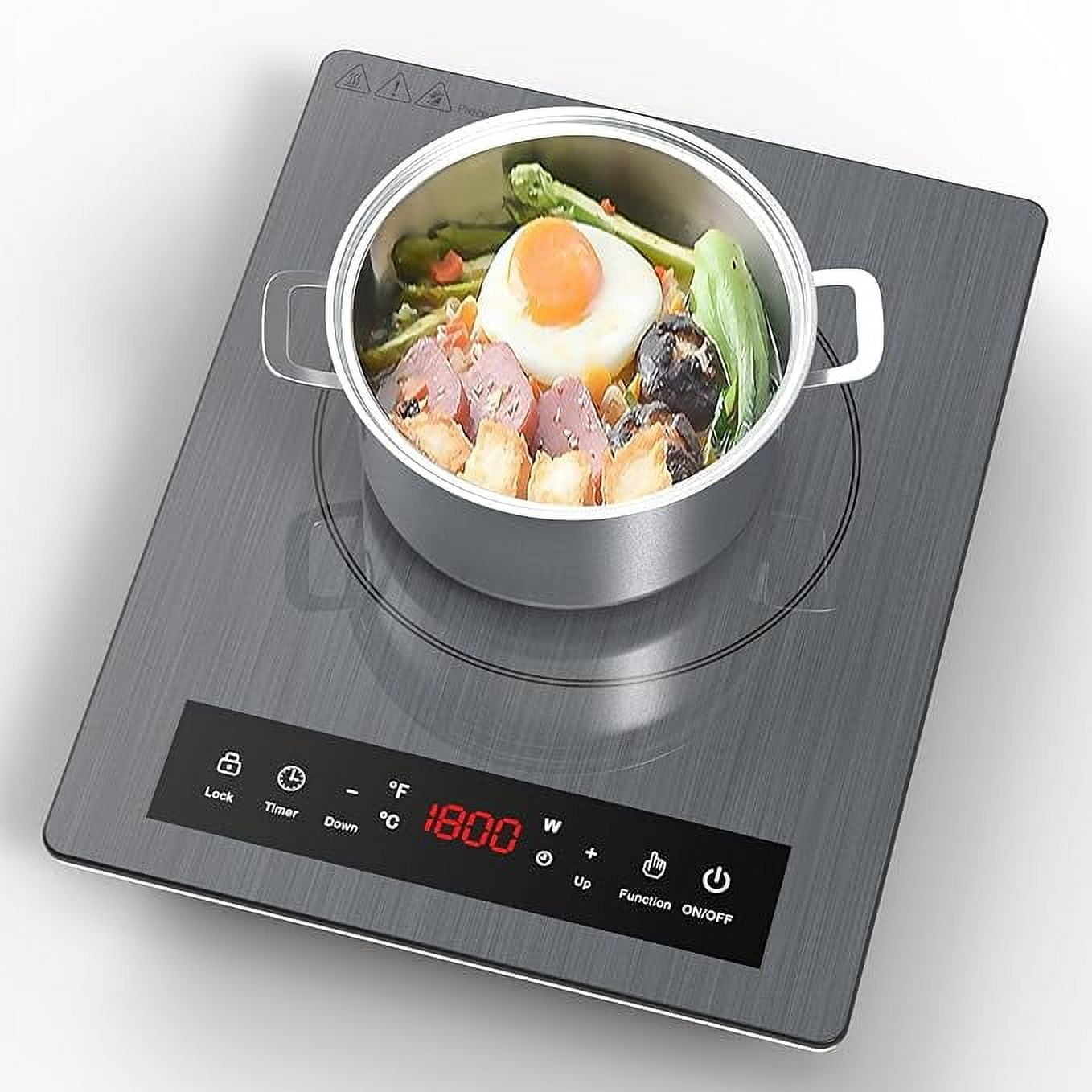 Portable Induction Cooktop,Hot Plate Electric Countertop Single Burner ...