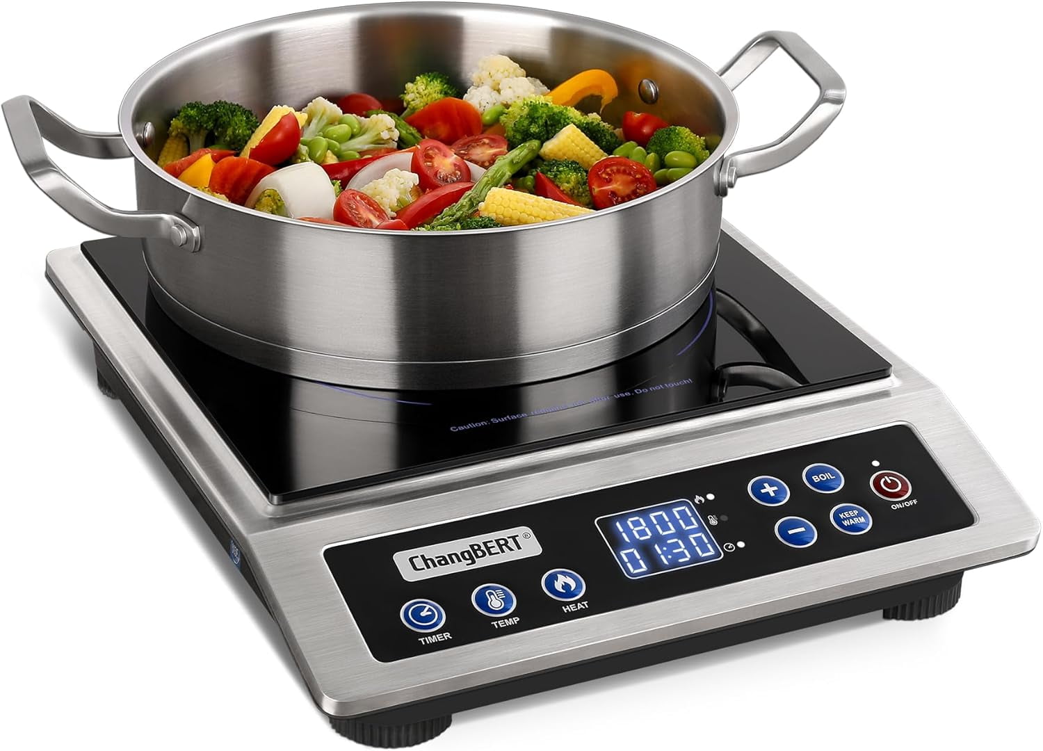 Portable Induction Cooktop, NSF Certified Pro Induction Hot Plate ...