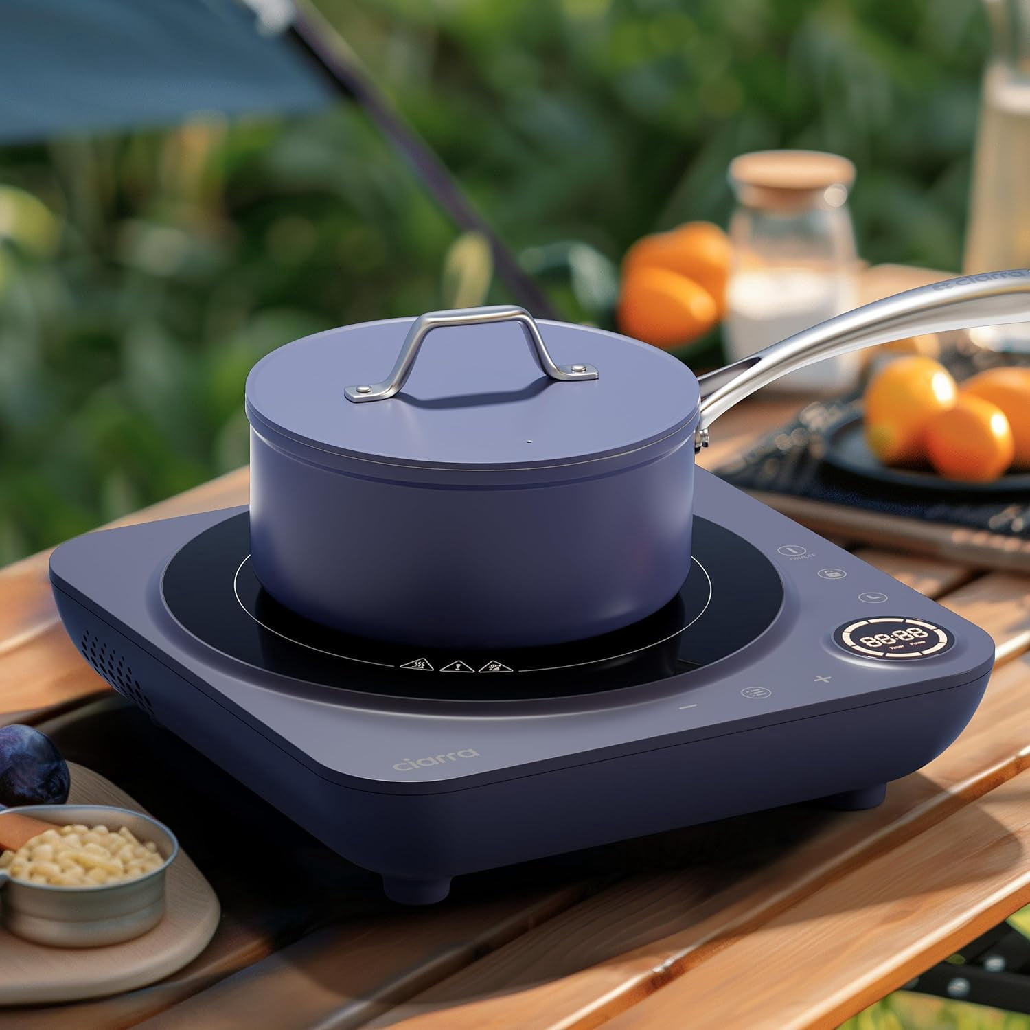 Portable Induction Cooktop, Slim Electric Countertop with Touch Control ...