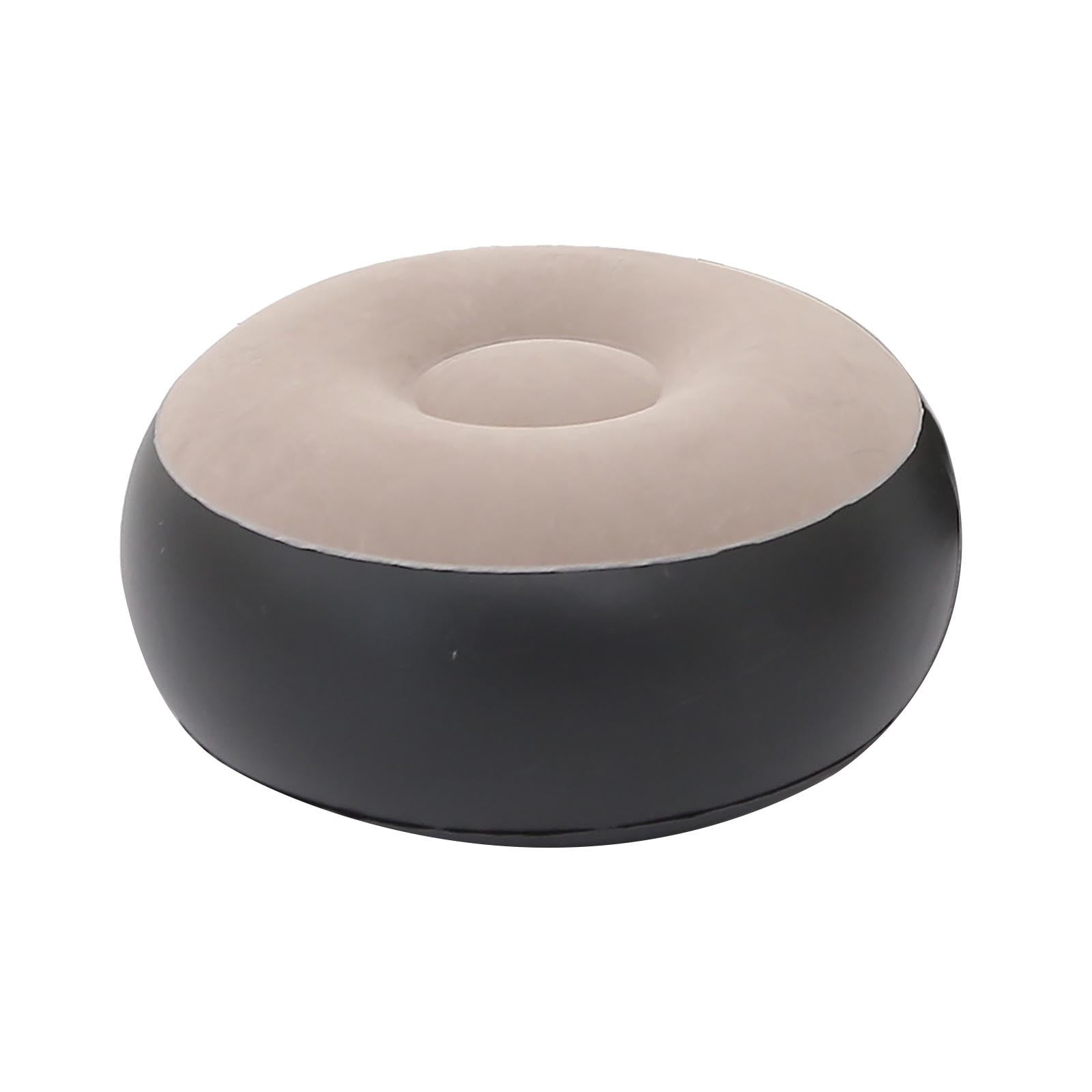 Portable Inflatable Stool - Lightweight Flocking Footrest Ottoman for ...