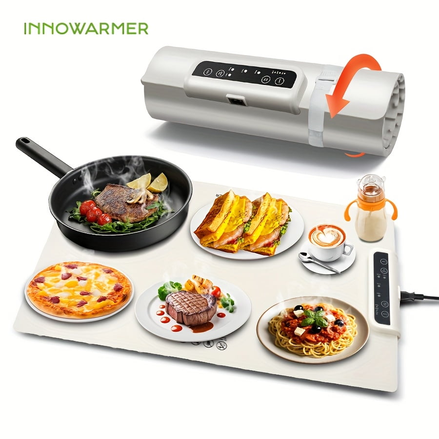 "Portable Innowarmer Electric Food Warming Mat: Silicone Fast Heating ...