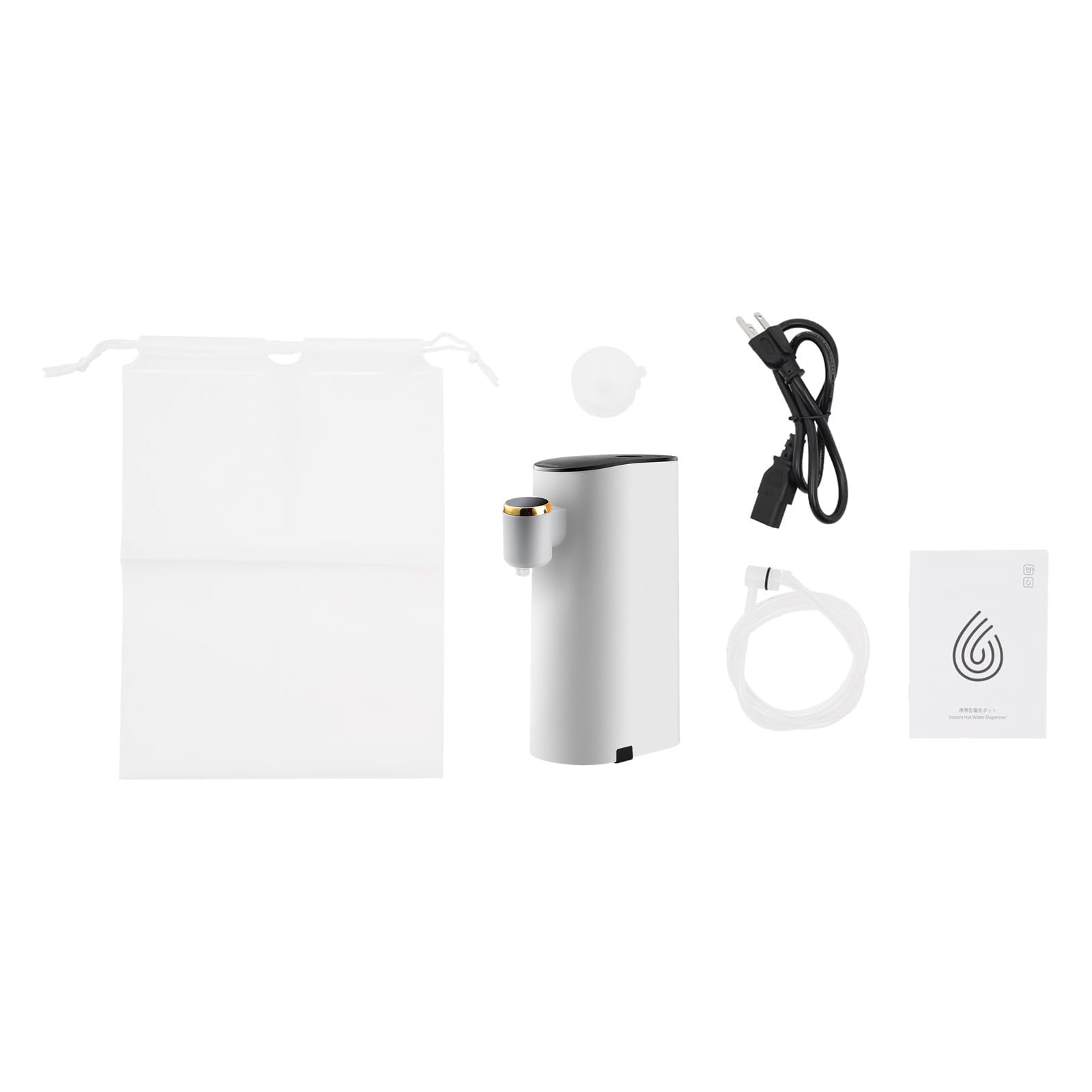 Portable Instant Hot Water Dispenser - 1500W Mini Desktop Water Warmer ...