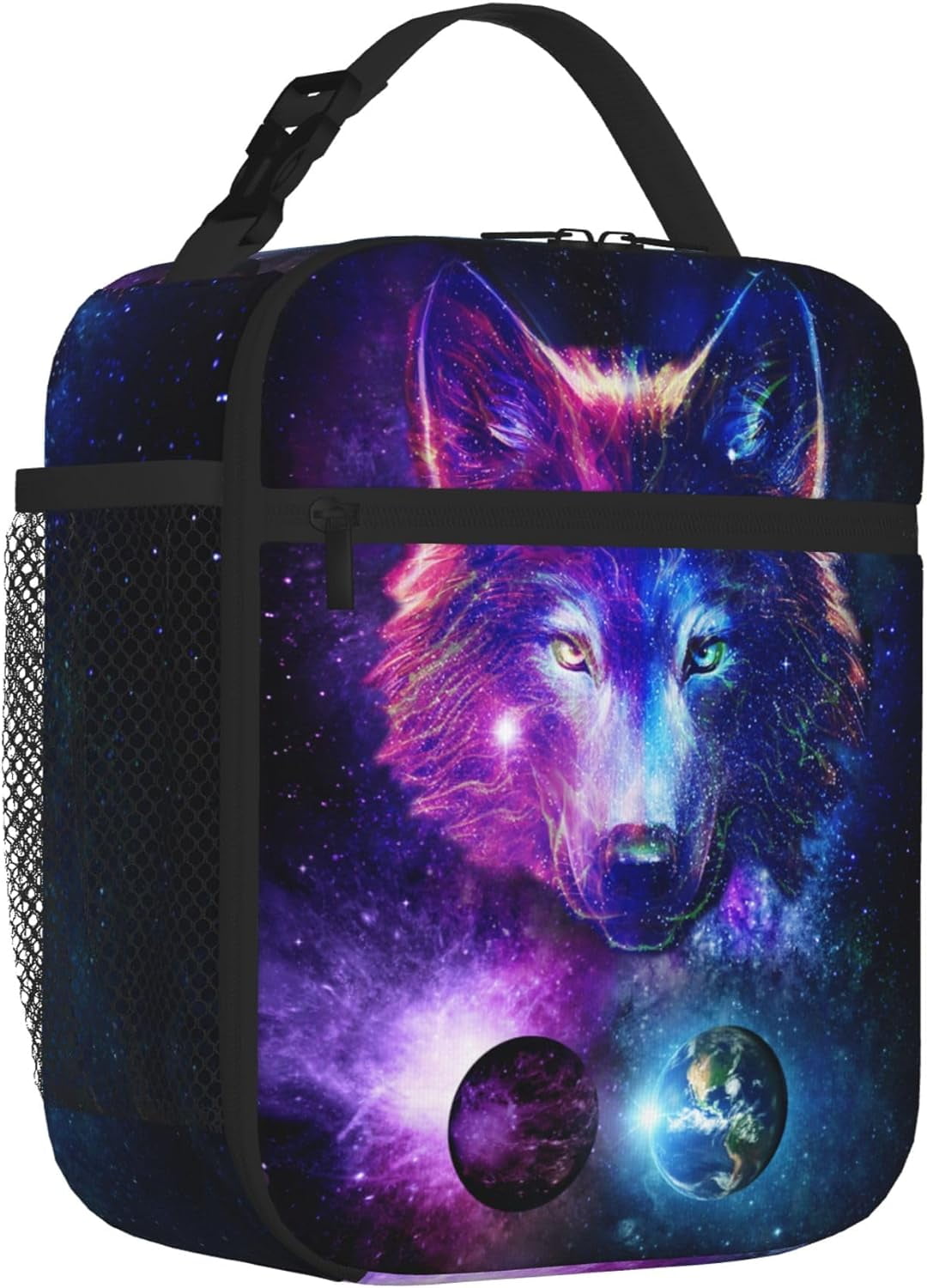 Portable Insulated Lunch Bag - 3D Printed Galaxy Wolf Design ...