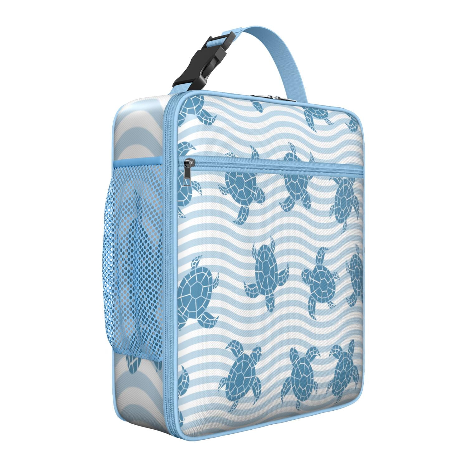 Portable Insulated Lunch Bag with Leakproof Front Pocket, Mesh Side ...