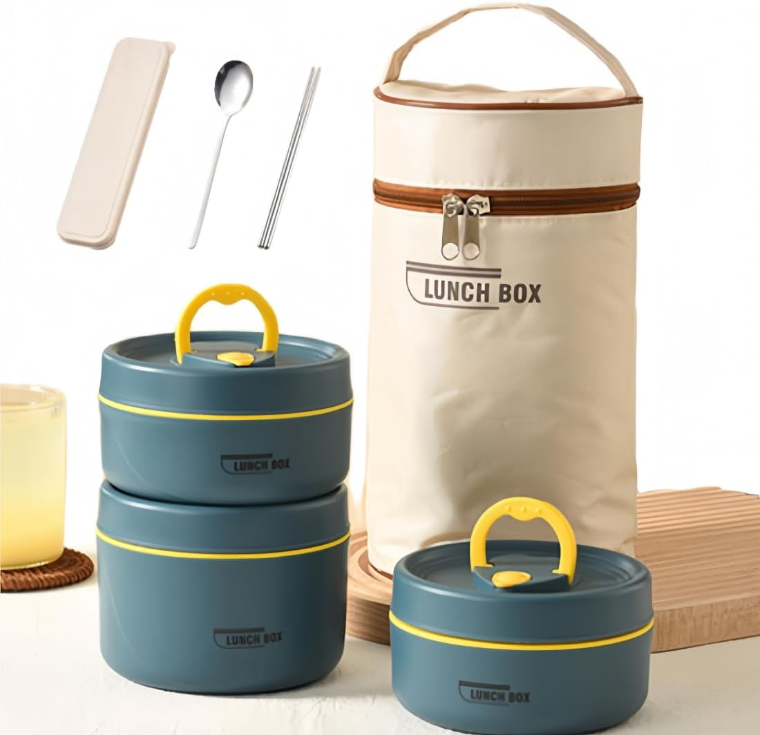 Portable Insulated Lunch Container Set, 2026 Upgraded Stainless Steel ...