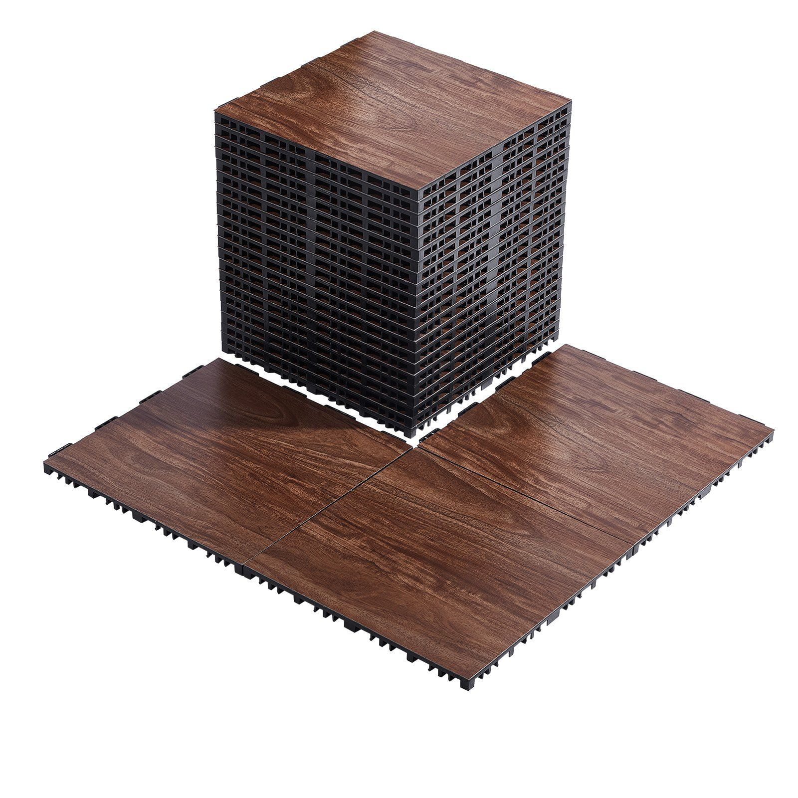 Portable Interlocking Dance Floor Tiles,25-Piece Set with Cushioned ...